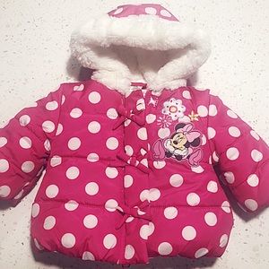 Disney | Jackets & Coats | Baby Minnie Mouse Polka Dot Coat | Poshmark